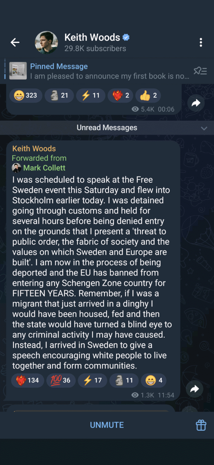 Mark Collett banned in Schengen Zone for 15 years. Meanwhile … – The ...